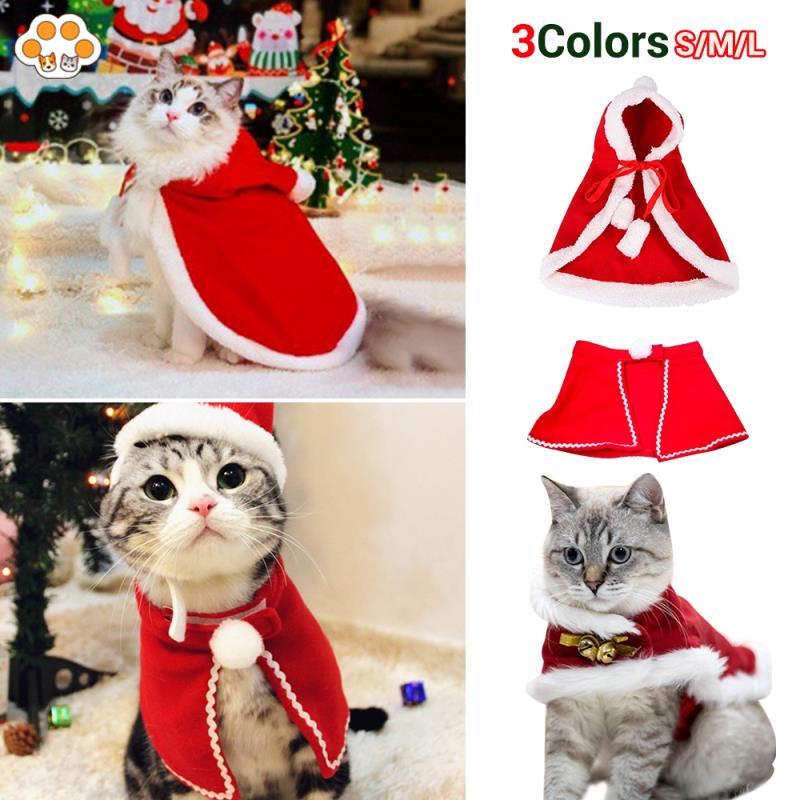 Lovely Pet Christmas Cape Dogs Santa Claus Cape For Cats Dogs Christmas ...