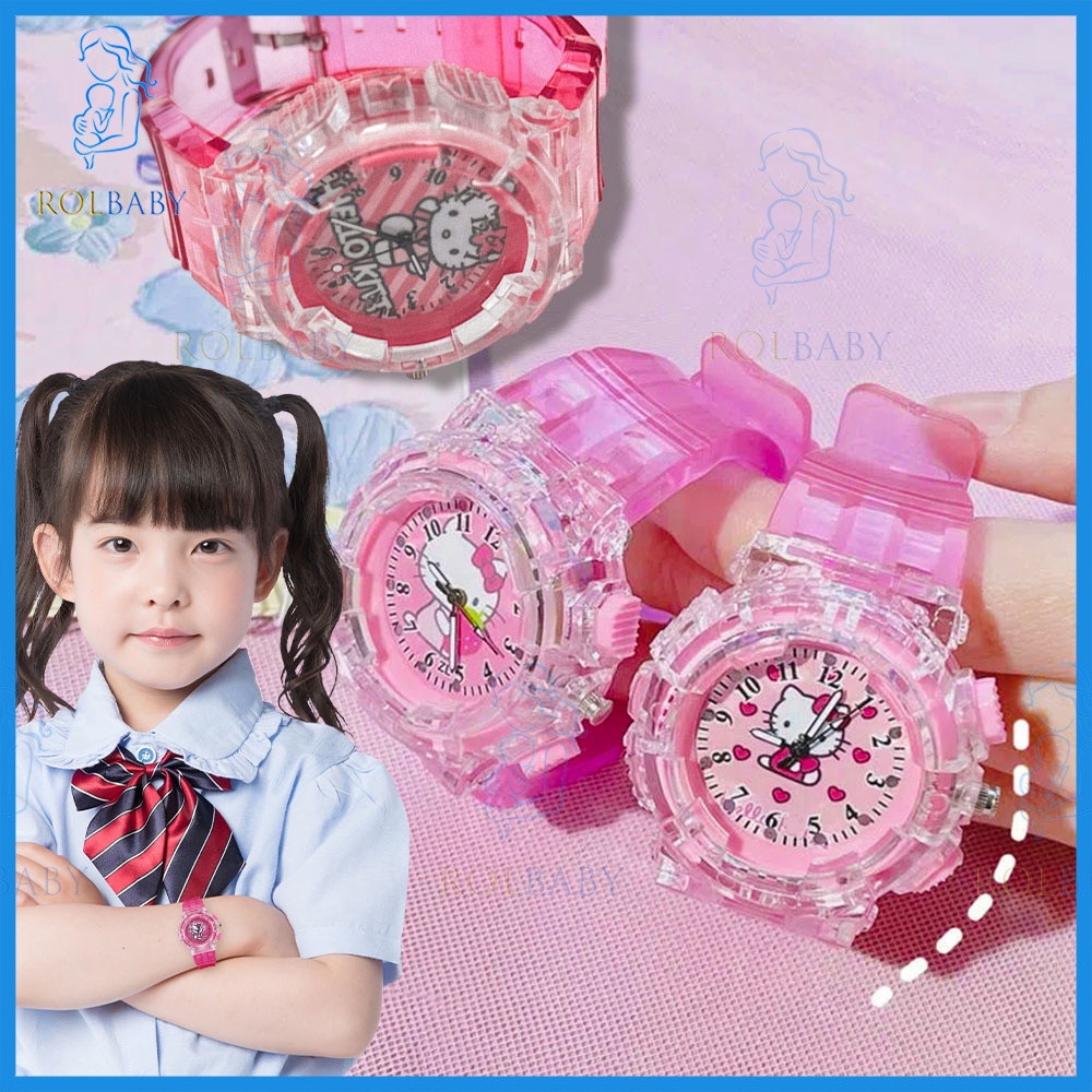 【COD】 watch for kids girl hello kitty Watch LED Light relo for kids ...