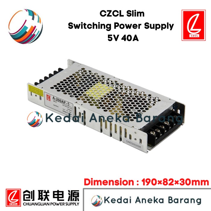 CZCL Slim Switching Power Supply PSU Thin 5V 40A 5 Volt 40 Ampere ...