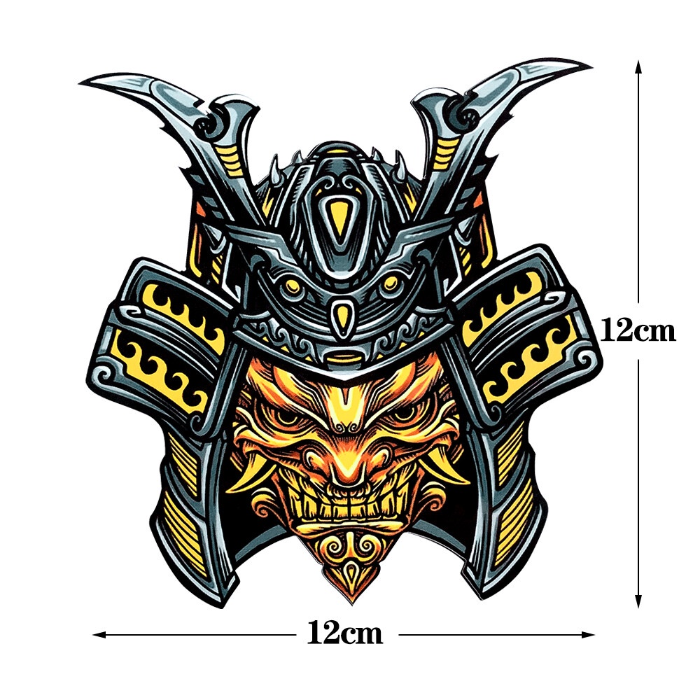 JDM Reflective Decals Pers Japanese Black Samurai Waterproof Stickers ...