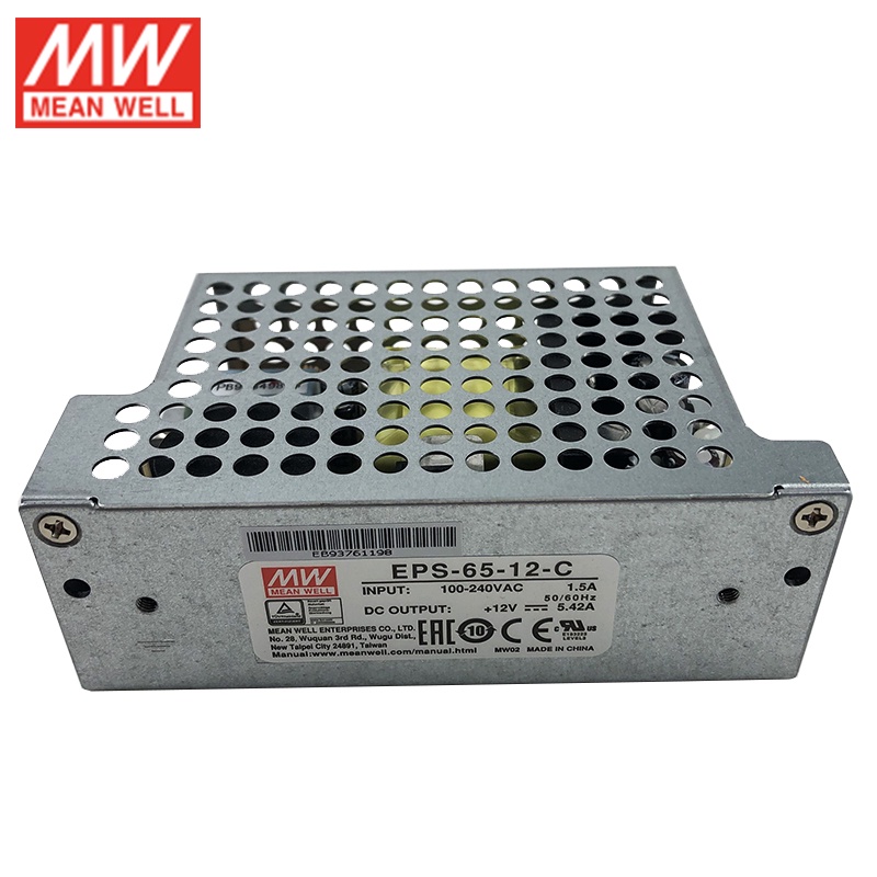 MEAN WELL EPS-65-12-C 65W 12V Switching Power Supply 110V/220VAC to 12V DC 5.42A Enclosed type ...