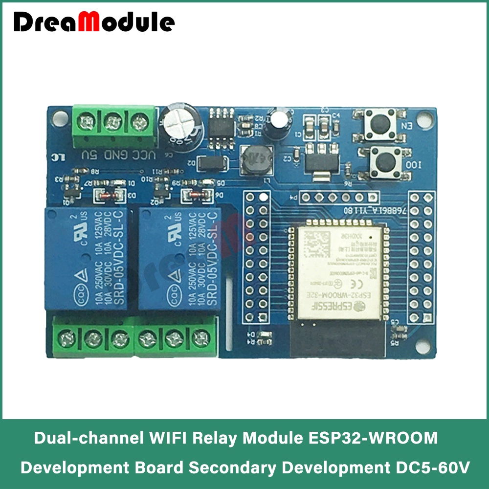 ESP32 Relay Board Single/Dual Channel WIFI Relay Module ESP32-WROOM ...