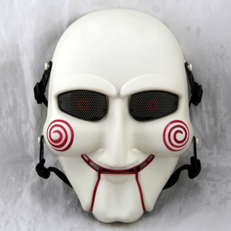 SAW Jigsaw Puppet Full Face Tactical Mask Skull Cosplay Halloween Party ...