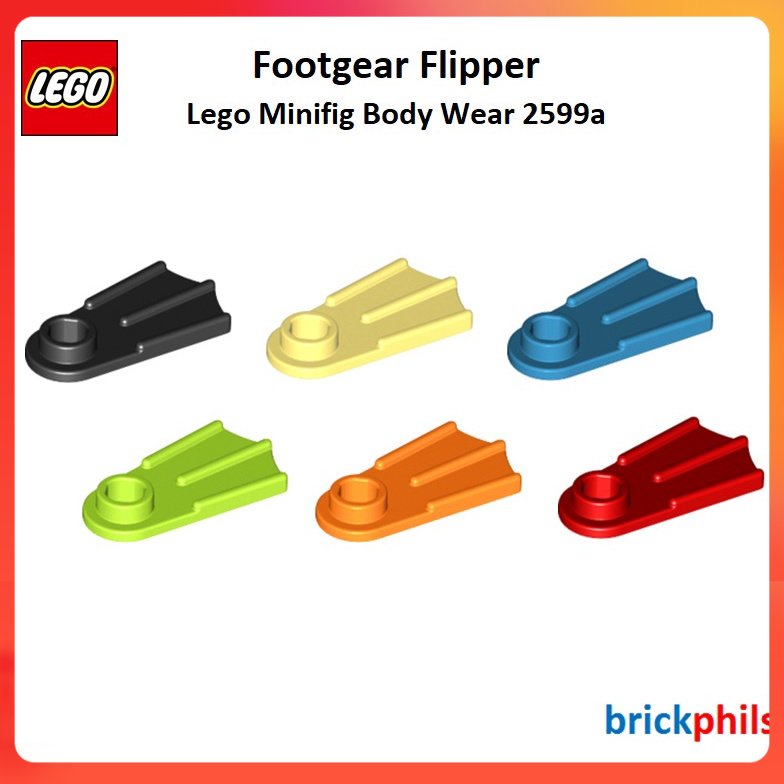 Lego Minifig Body Wear 2599a - Footgear Flipper (2pcs per Lot) | Shopee ...
