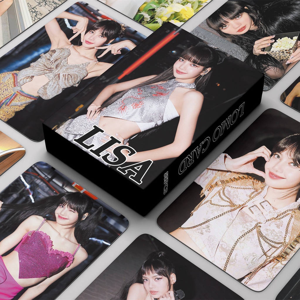 55pcs/box LISA 2023 WORLD TOUR Photo Album Photocards BP SOLO Lomo ...