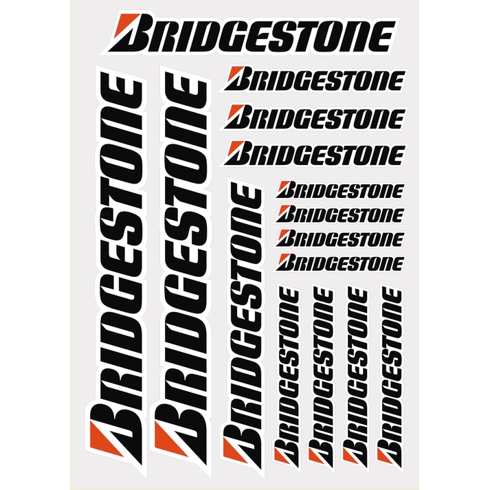 Bridgestone Vinyl stickers. A4, 15 Decals, Motorsport, Motorcycle ...