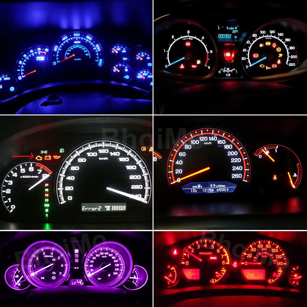 BhoiMo 5PCS NEW 9SMD T5 Led Dashboard Light W3W 3014 17 73 74 27 21 ...