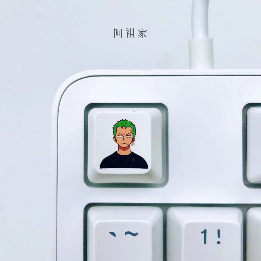 One Piece Keycap Luffy Zoro PBT Transparent Customized Mechanical ...