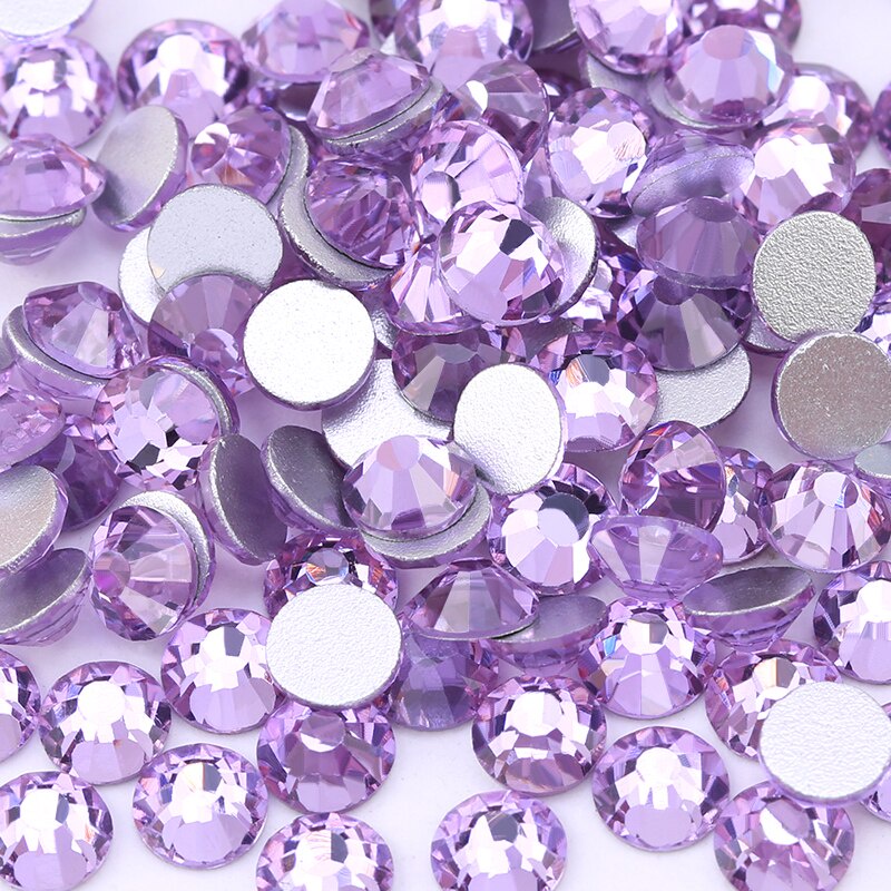 Crystal Amethyst Gems Non HotFix Rhinestone Flatback Glass Nail ...