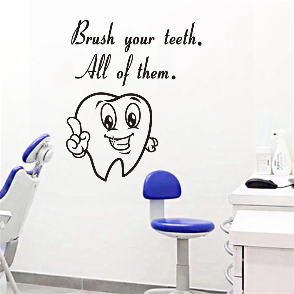Orthodontics Dental Clinic Wall Stickers Vinyl Murals For Bathroom ...