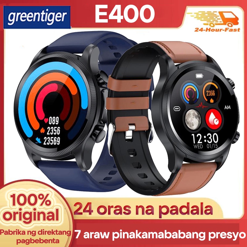 E400 Cardiac Blood Glucose High End Smart Health Watch Temperature ECG ...