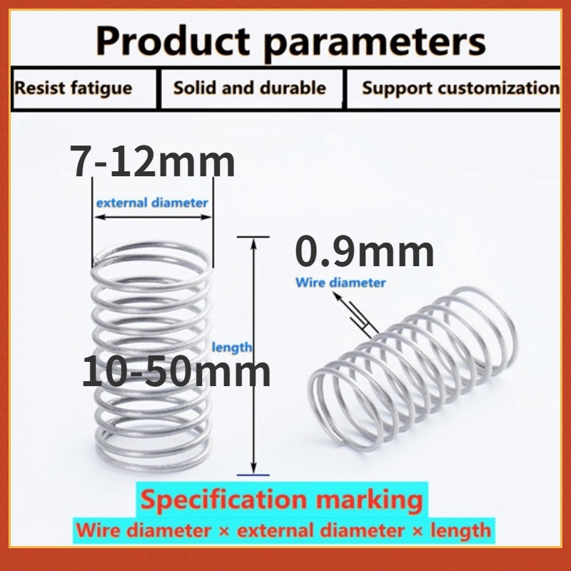SUS304 pressure spring wire diameter 0.9mm outer diameter 7/8/9/10/12mm ...