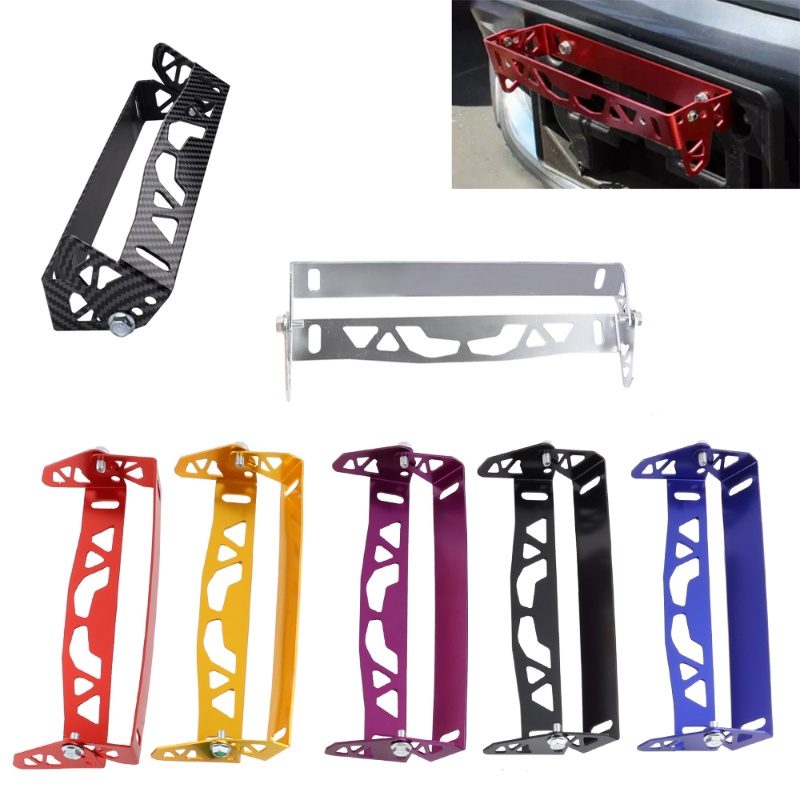 JDM Universal Car License Plate Frame Aluminum Bumper Adjustable Tilt ...