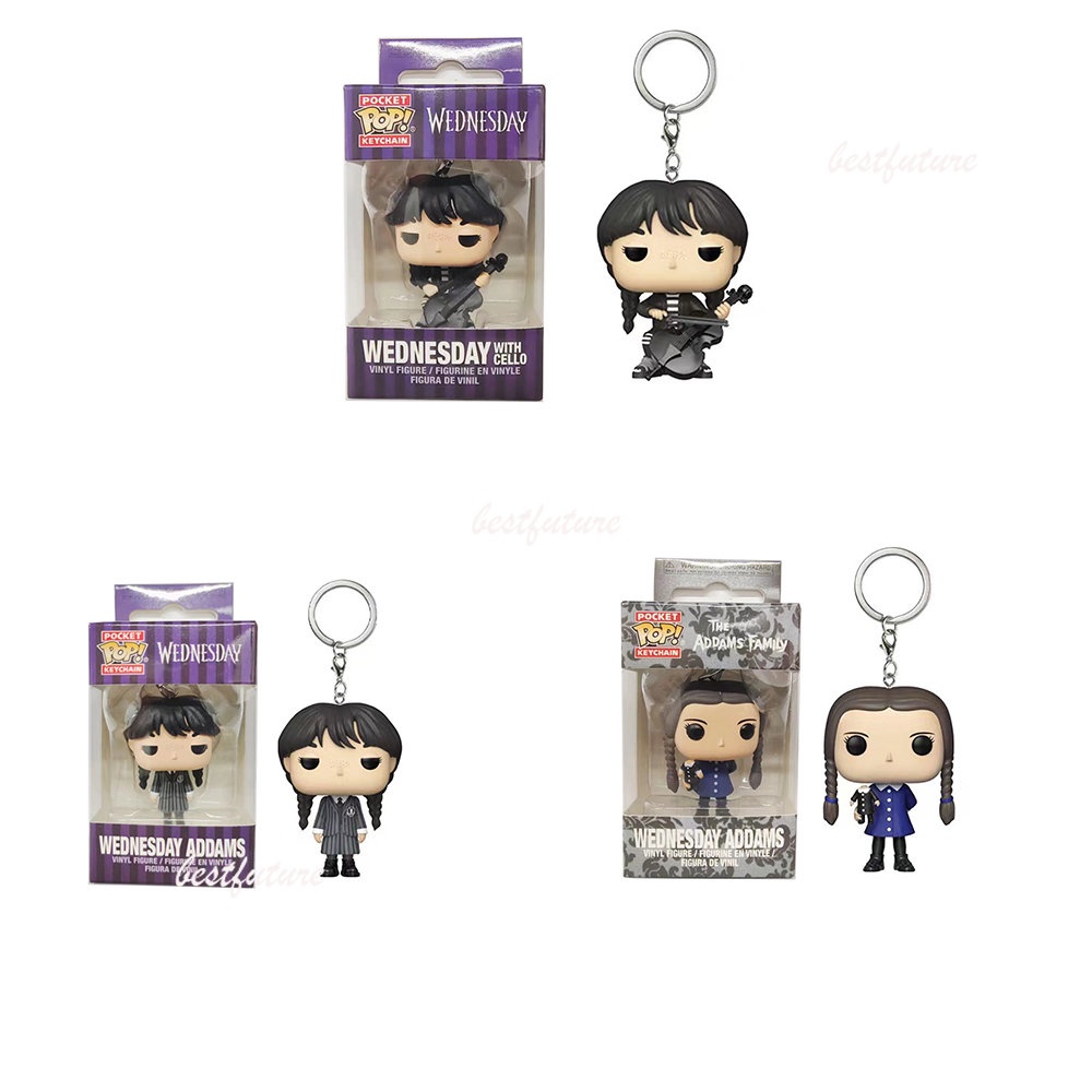 Funko Pop Keychain The Addams Family Wandinha Wednesday Addams Action ...