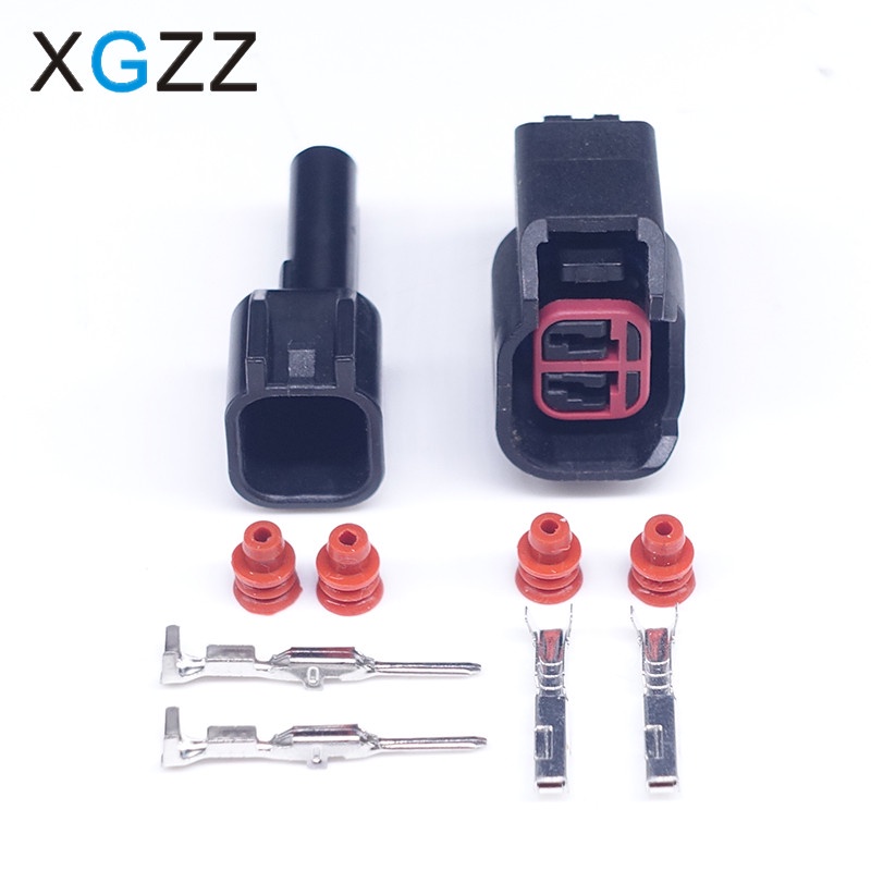 Delphi 2 Pin Female EV6 Fuel Injector Electrical Connector Plug ...