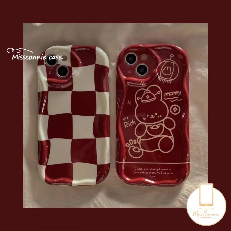 3D Wavy Curved Edge Glossy Case Compatible for IPhone 17 7 16 6 6s 8 15 ...