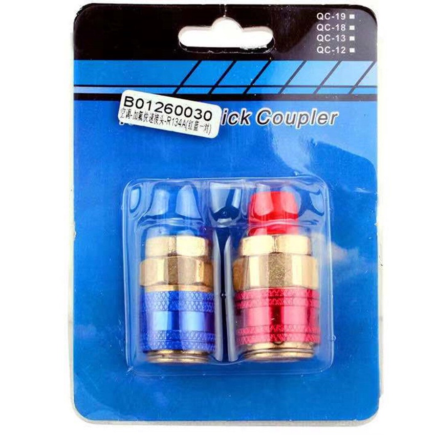 Copper Refrigerant Refill R134a Double Pack (Blue + Red) AC Coupler R ...