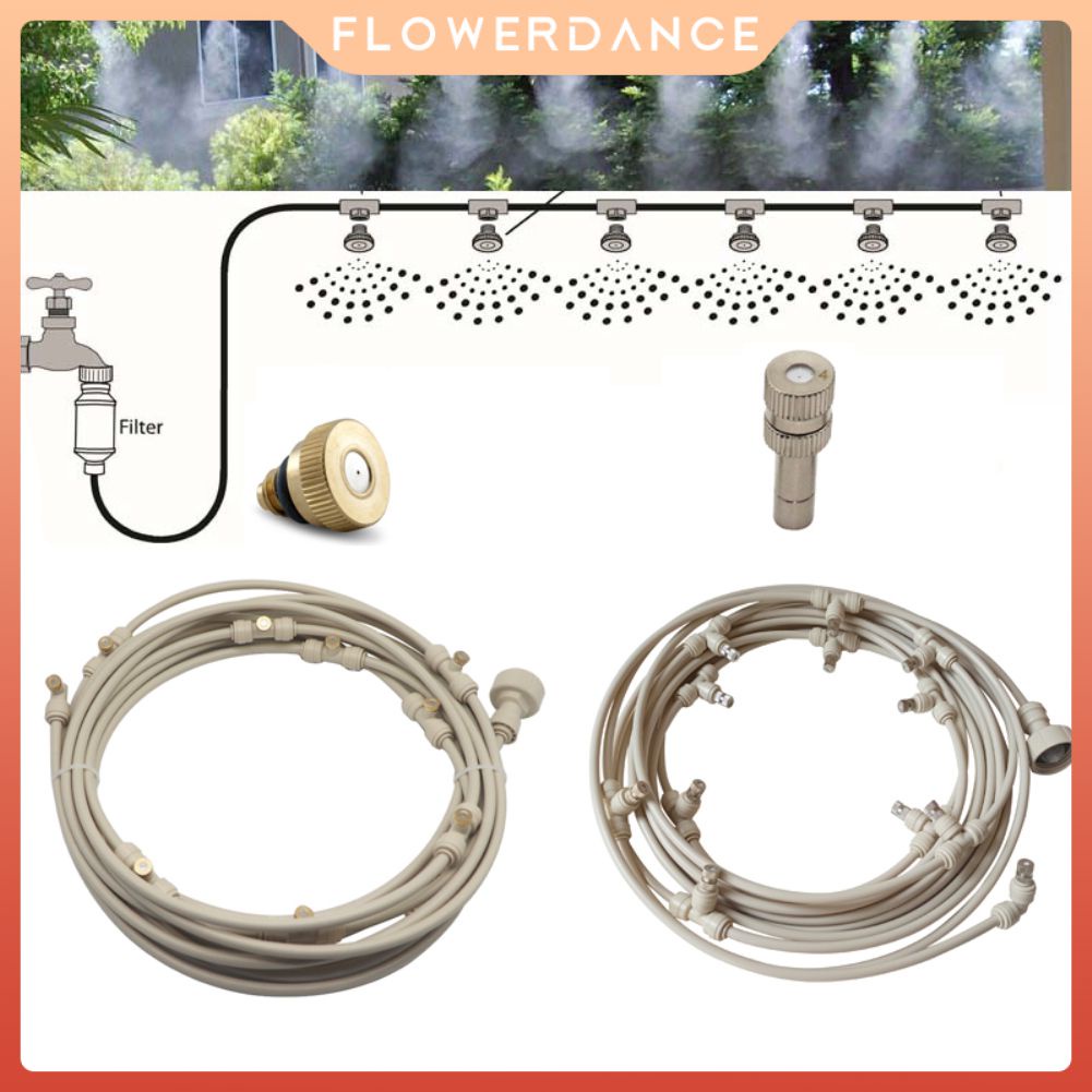 Water Mist Cooling System Nozzle Garden Terrace Greenhouse Plants Spray ...