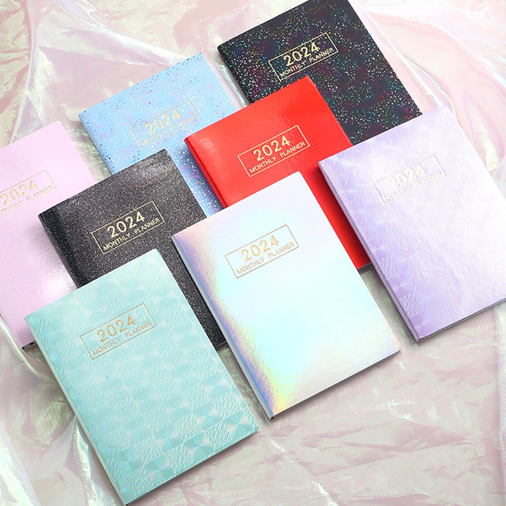 2024 A5 Notebook Laser Color Weekly Calendar Notepad Agenda Planner ...