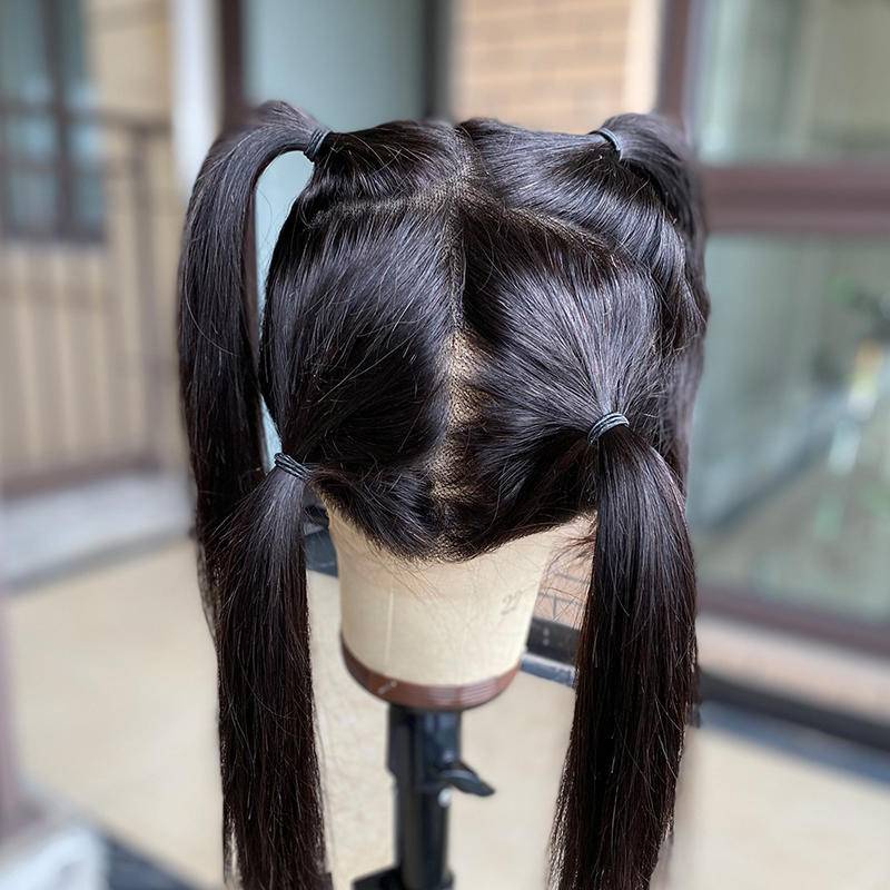 Full Lace Frontal Wig 100% Human Hair Brazilian Hair For Women Natural ...
