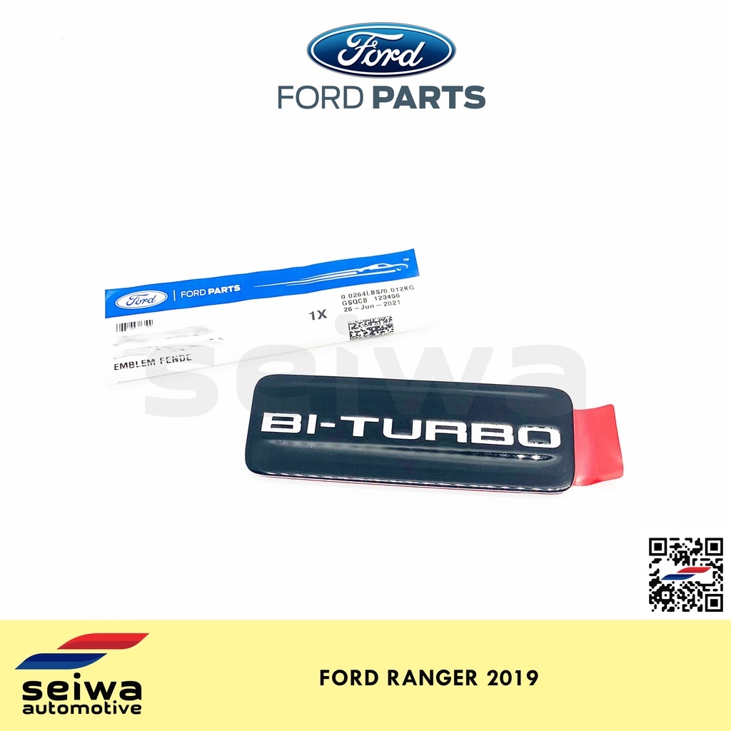 [2018 - 2019 2.0L] Ford Ranger Fender Emblem "BI-TURBO"- Genuine Ford ...