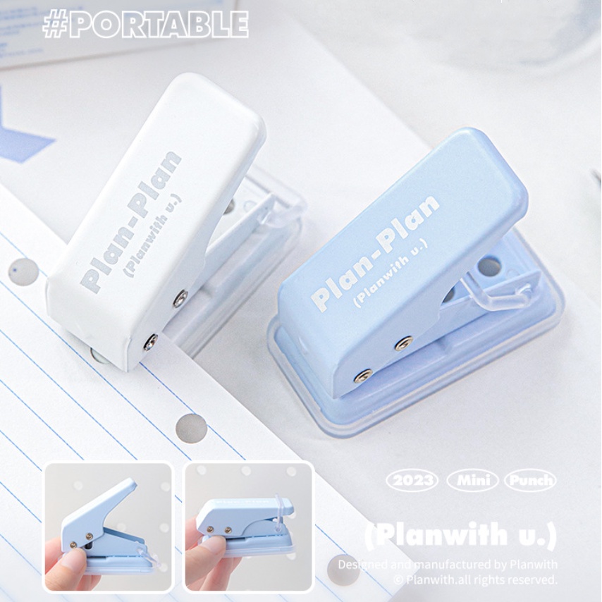 Cdaily|Mini Single Hole Punch Portable Loose-leaf Paper Ring Binding ...