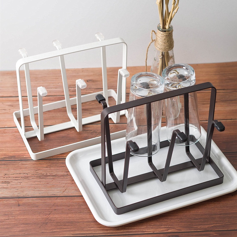 SWEET LIFE Glass Cup Rack Draining Drying Water Mug Drying Organizer ...