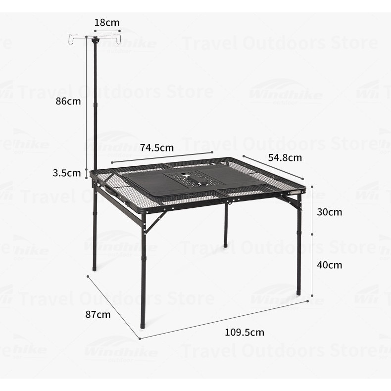 Naturehike Steel Mesh Adjustable IGT Compatible Camping Grill Stove ...