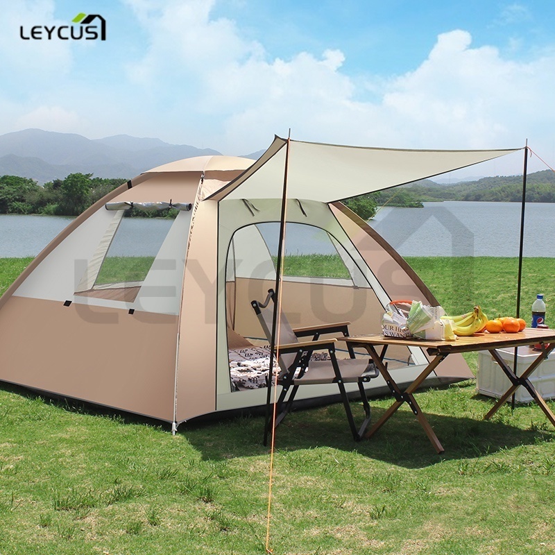 Camping Tent 4 Person Waterproof Automatic Tent Dome for Family Outdoor ...
