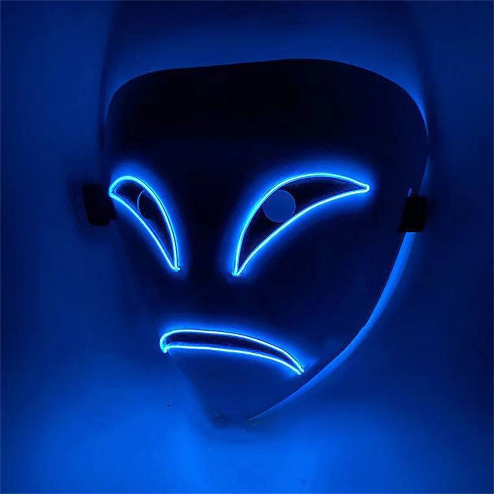 Cosplay Anime High Rise Invasion Sniper Mask Man Halloween White Angels Smile Hiruko Glowing