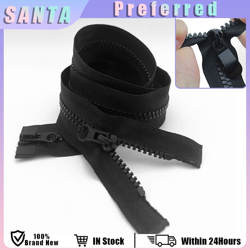 Black Resin Zipper End Down Jacket Zipper Double/Single Headed Long Coat Clothes Bag Accessories ...