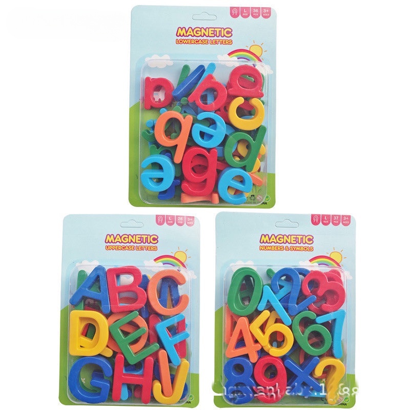 26pcs Magnetic Learning Alphabet Letters Plastic Refrigerator Stickers ...