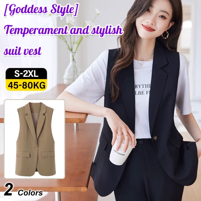Fashionable and Sleek Women's Vest with a Professional Edge | Shopee ...