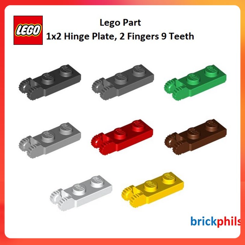 Lego Part 1x2 Hinge Plate, 2 Fingers 9 Teeth (5pcs per Lot) | Shopee ...