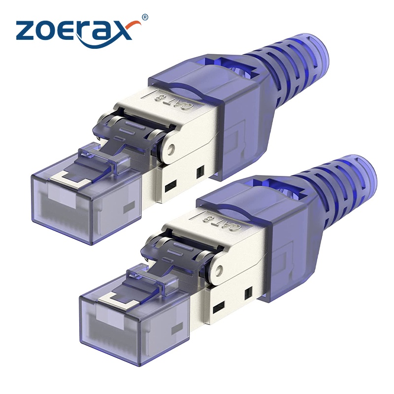 RJ45 CAT8 Cat7 CAT6A Connector Tool-Free, ZoeRax Toolless RJ45 ...