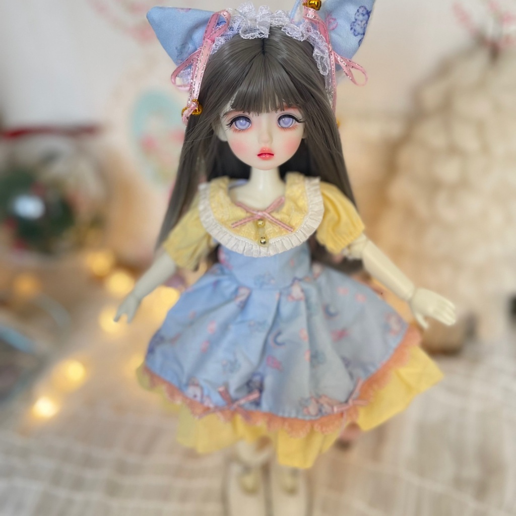 30cm bjd doll full set Barbie doll 6-point joint doll 3D real Eye Girl ...