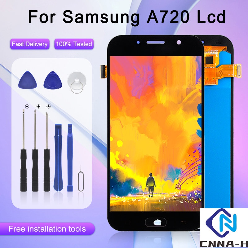 Amoled A7 2017 Display For Samsung Galaxy A720 lcd Touch Panel Digitizer Assembly A720F Screen ...