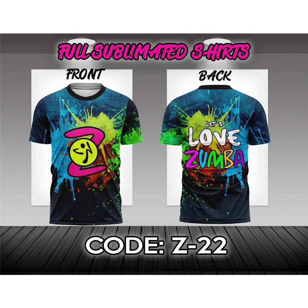 Zumba Tie Dye T Shirt Women Men's Plus Size Colorful Dryfit Loose Fit ...