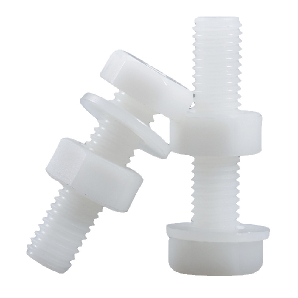 [WDY] M8/M10/M12 White Hexagon Plastic Screw Set Insulated Bolt Nylon ...
