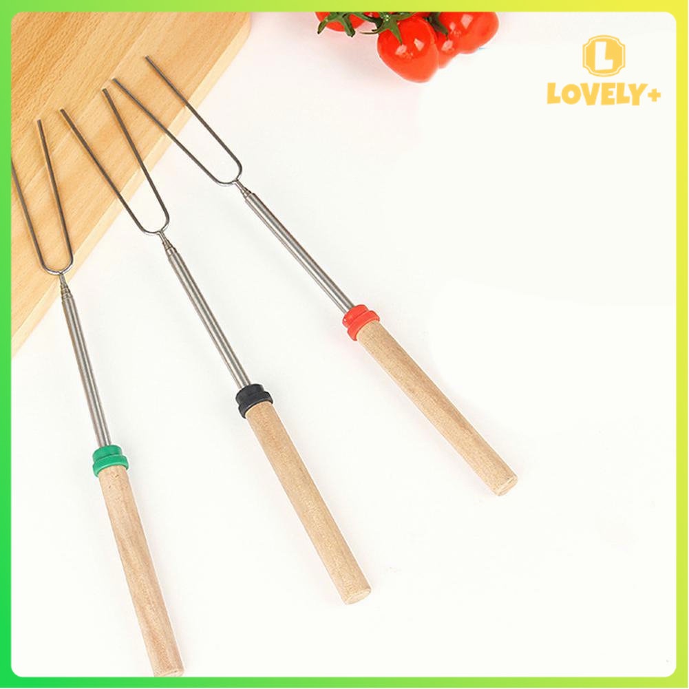 5Pcs/Set BBQ Barbecue Stick Adjustable Stainless Steel Barbecue Fork ...