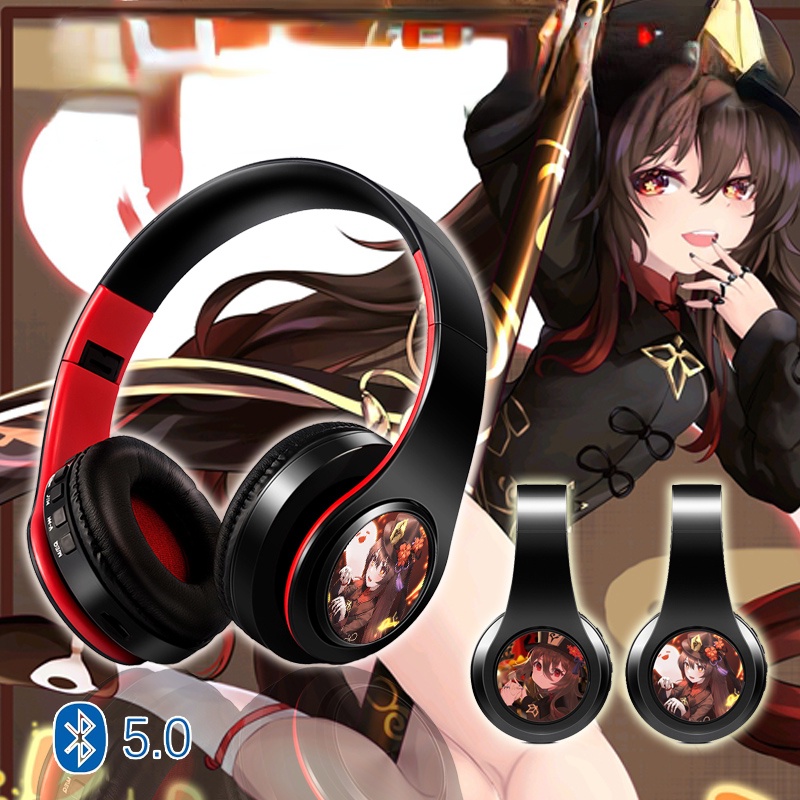 Genshin Impact Cosplay Headphone Hu Tao Cartoon Wireless Headphone ...