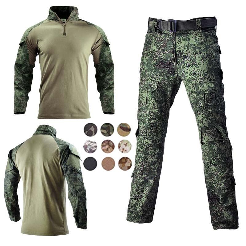 Outdoor Breathable Hiking Camouflage Uniform Sets Training CS Jungle ...