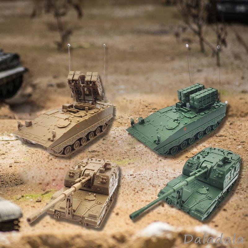 [ 4 Pieces 1/72 Scale Tank Model Chariot Model DIY Assemble, Assemble ...