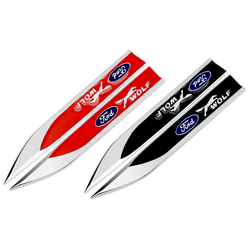2PCS Car Body Decorative Stickers Leaf Panels Side Labels Decorative ...