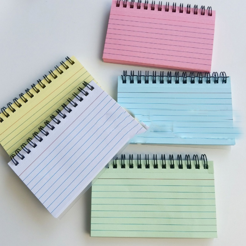50 Sheets/set Tearable Coil Book B7 Minimalist Horizontal Line Index ...