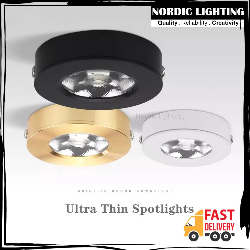 Nordic Surface Mounted Eyeball 5W Round LED Downlight Home Ultra Thin ...