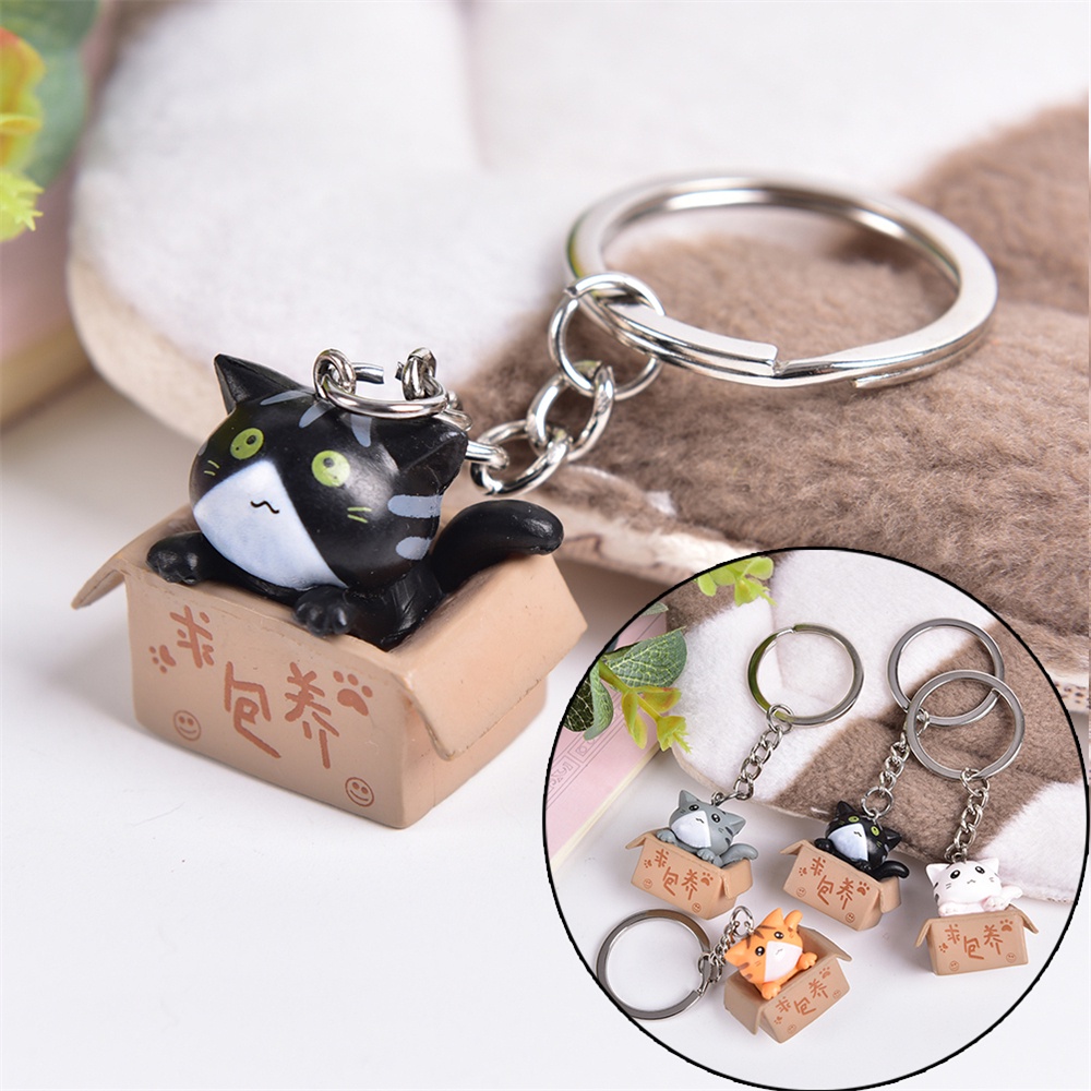 Cute Carton Cat Keychain for Women Men “Take me away” Funny Key Ring ...
