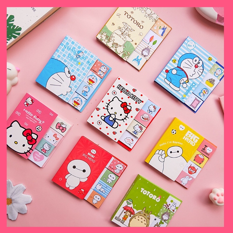 100 sheets kitty cat/Totoro/Doraemon sticky note Cute cartoon animal ...