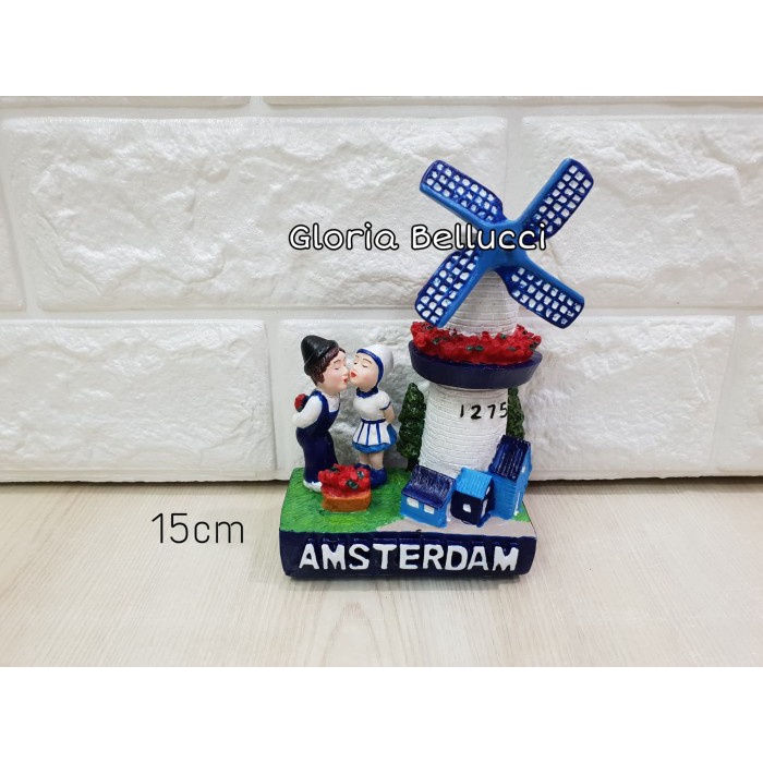Amsterdam Miniature SOUVENIR Display Dutch HOLLAND Windmill | Shopee ...