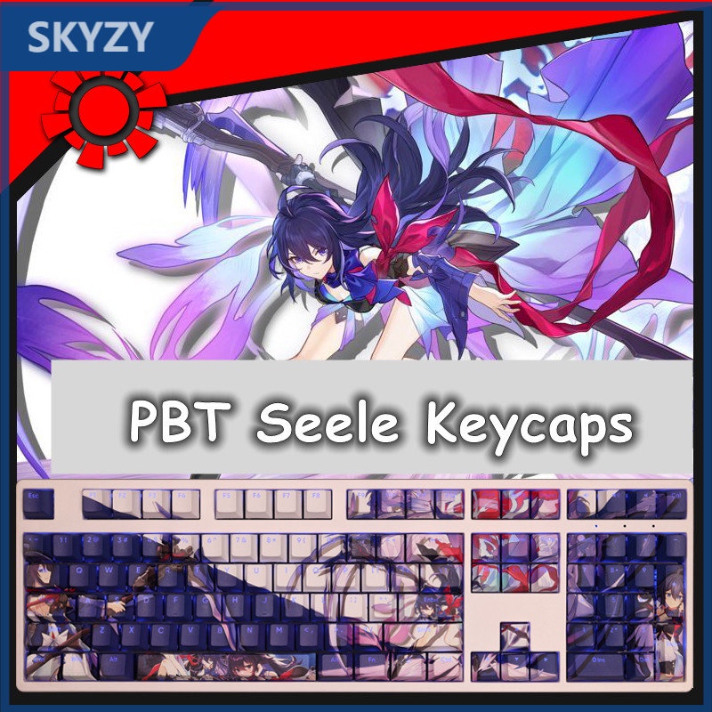 Seele Keycaps Cherry Profile Honkai Star Rail Anime Theme PBT Dye Sub ...
